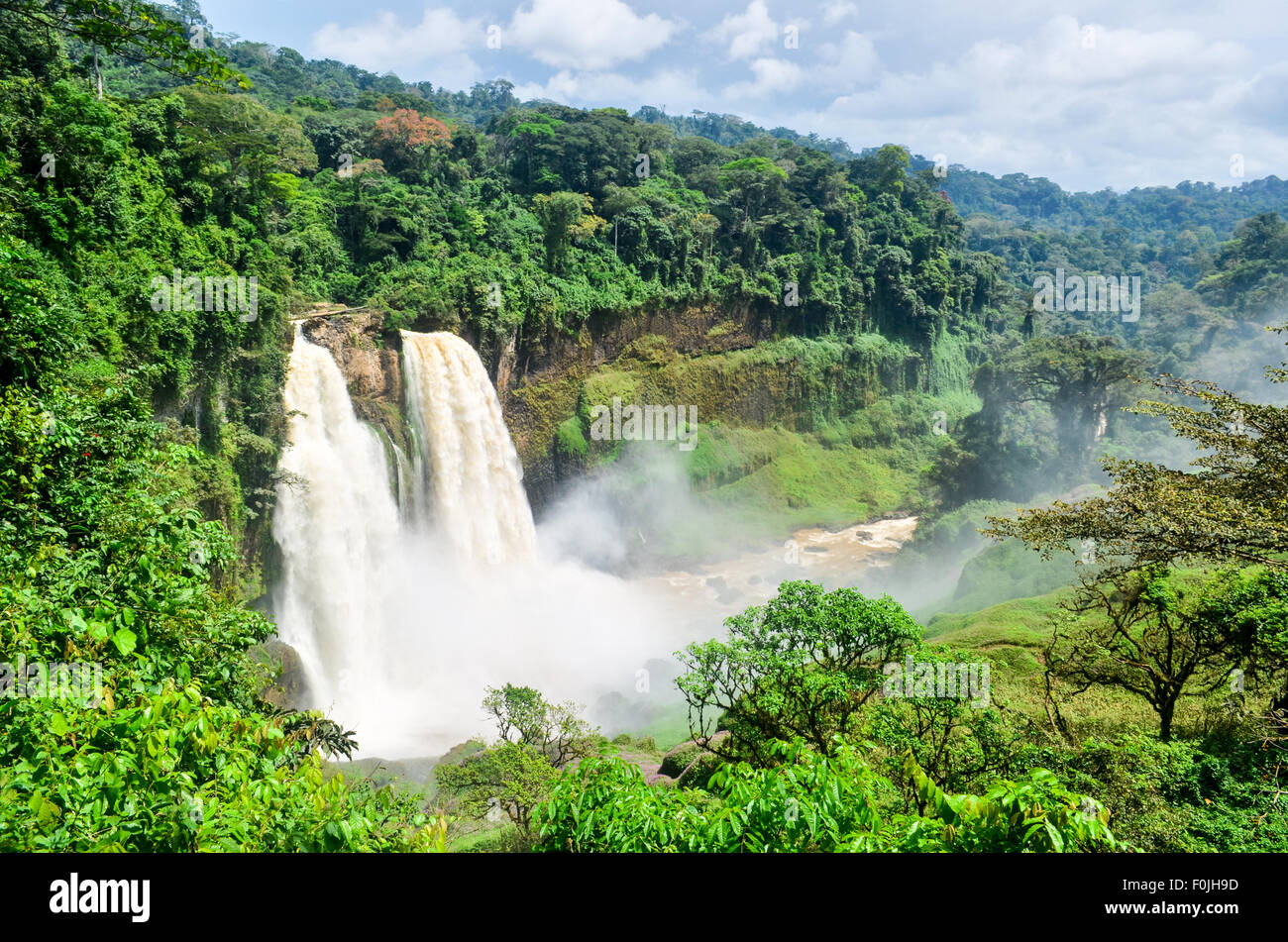 EKOM-Nkam Wasserfall in der Nähe von Nkongsamba in Kamerun/Kamerun ...