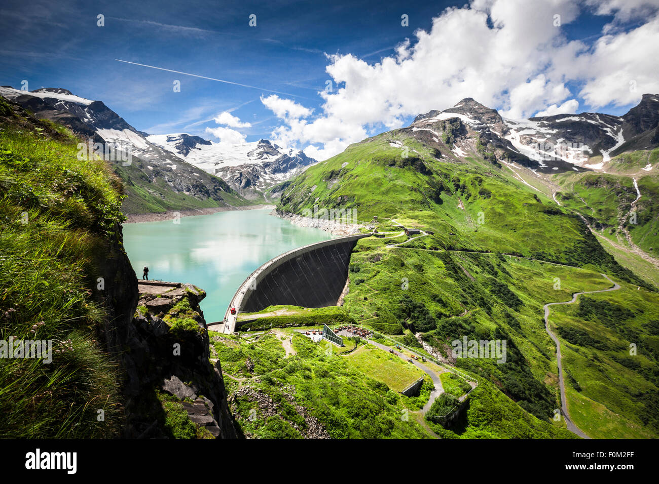Mooserboden Stausee mit Mooser Staudamm, Kaprun, Österreich ...