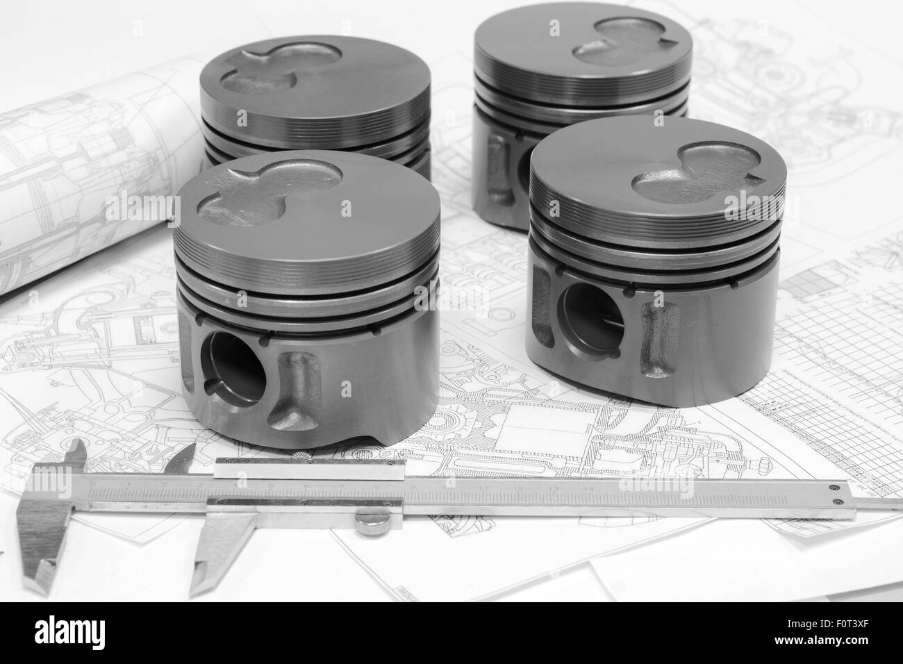 Auto-Motor-Kolben Stockfotografie - Alamy