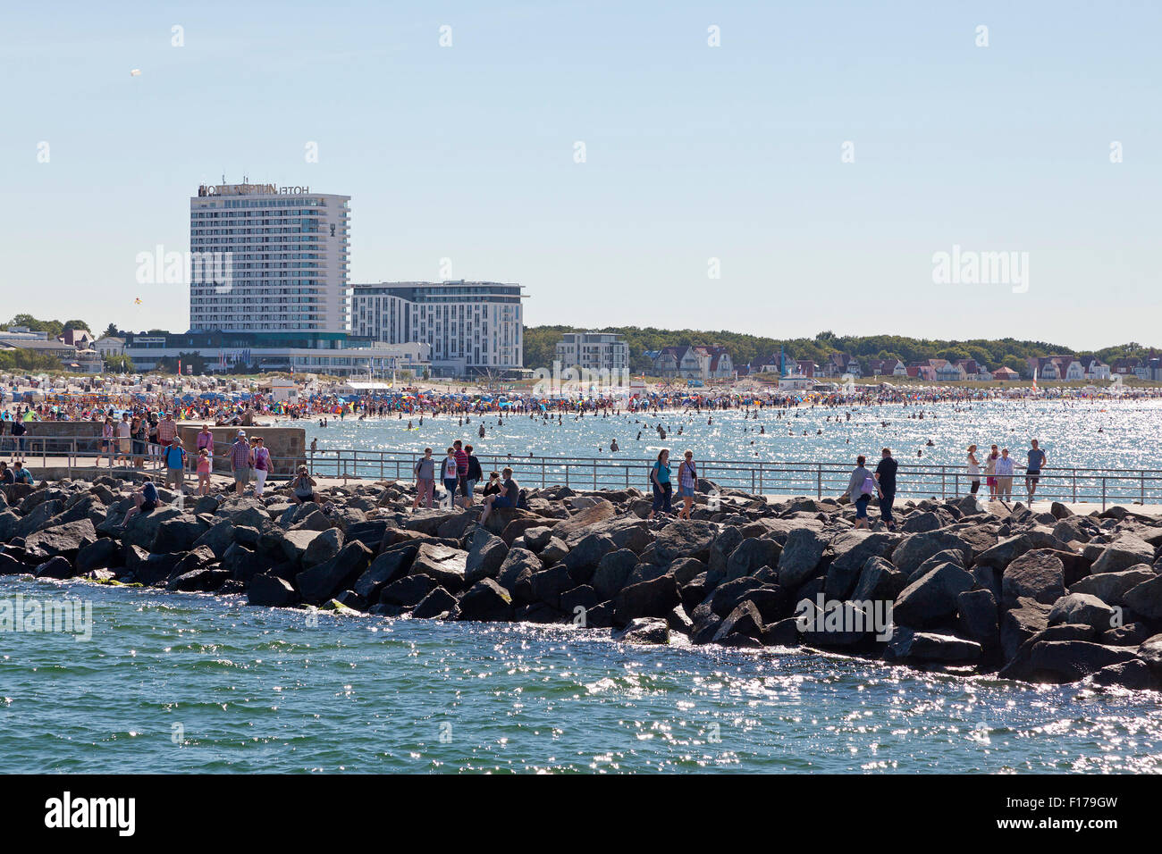 Hotel Neptun, Strand, Mole, Warnemünde, Rostock, Mecklenburg-West ...