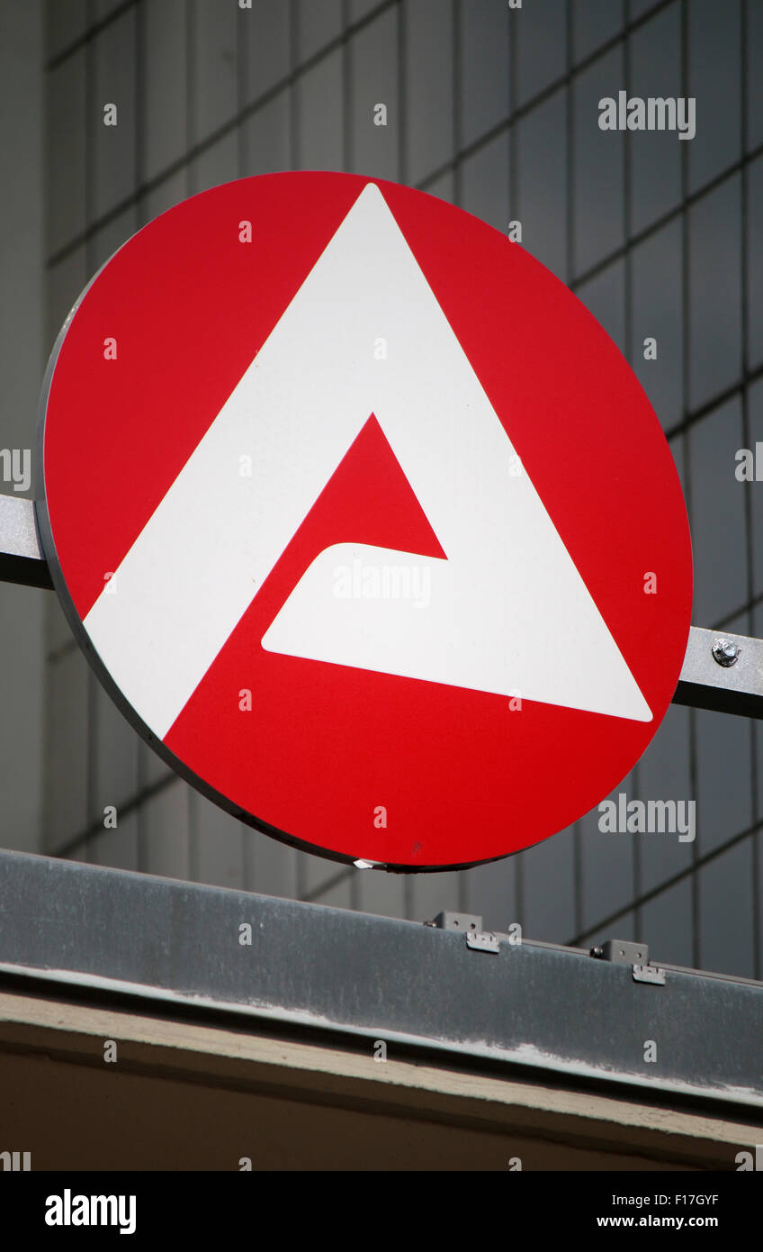 Logo "Arbeitsamt" / "Job Center", Berlin Stockfotografie - Alamy