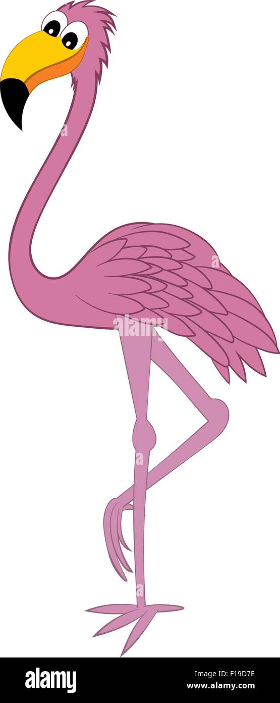 Flamingo auf einem bein stehend Stock-Vektorgrafiken kaufen - Alamy