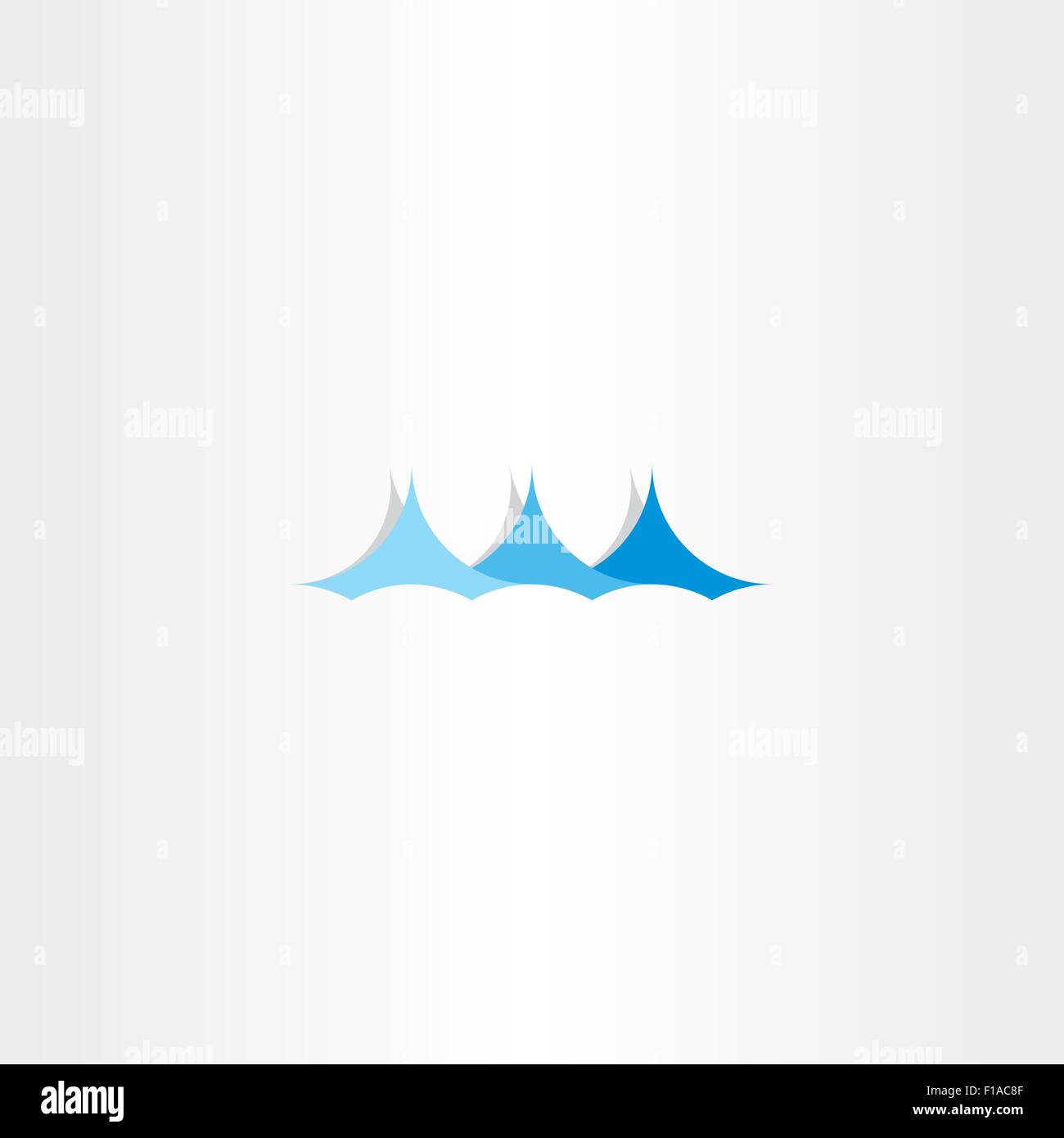 blaue Symbol Symbol Wasser Welle Zeichen Logo Sommer Stock-Vektorgrafik ...