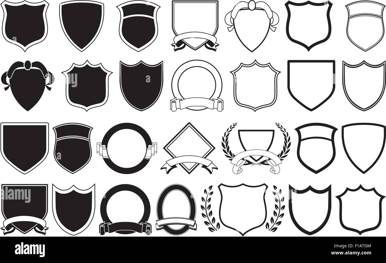 Crest crests shield shields Stock-Vektorgrafiken kaufen - Alamy