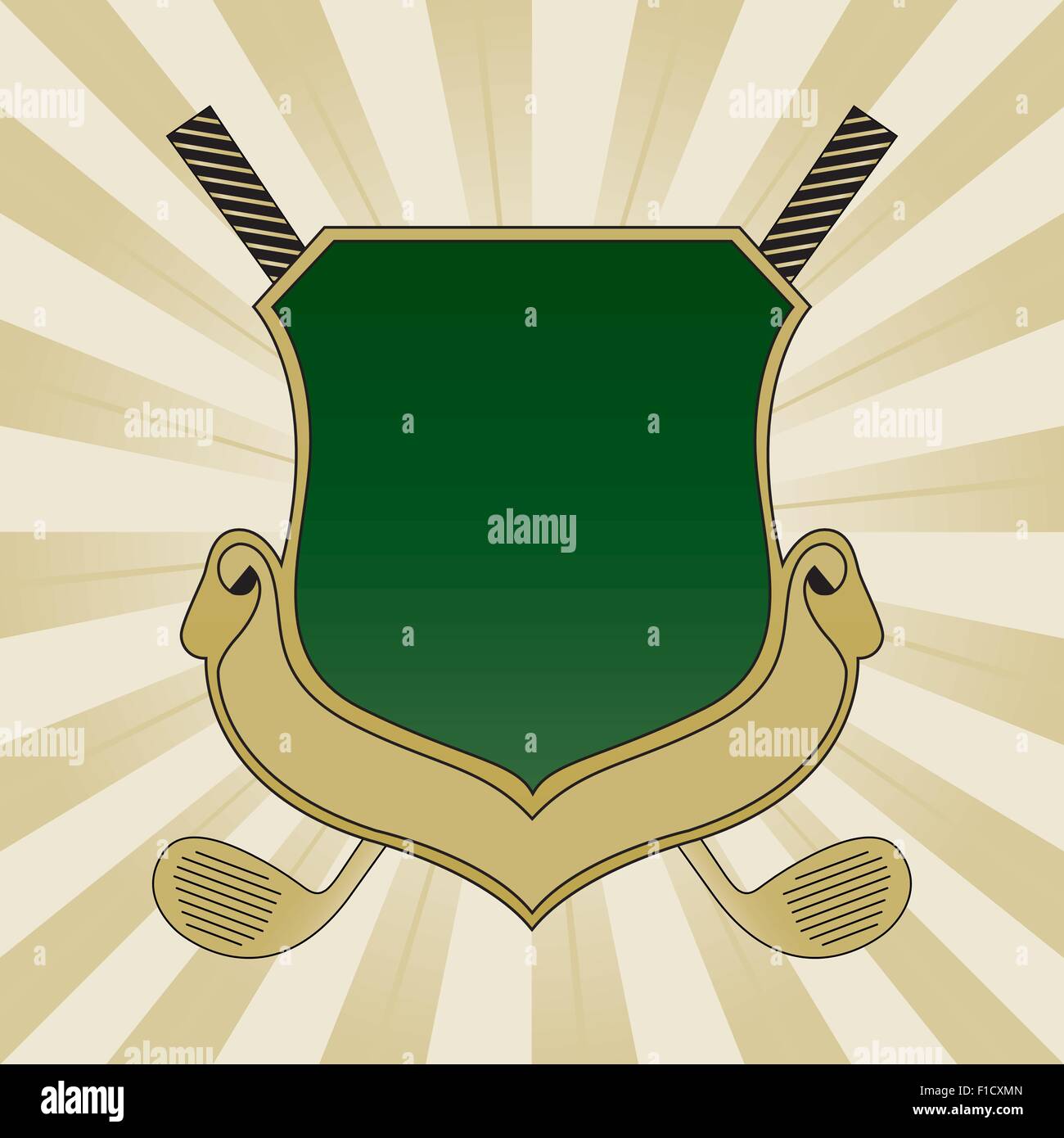 Golf shield logo -Fotos und -Bildmaterial in hoher Auflösung – Alamy