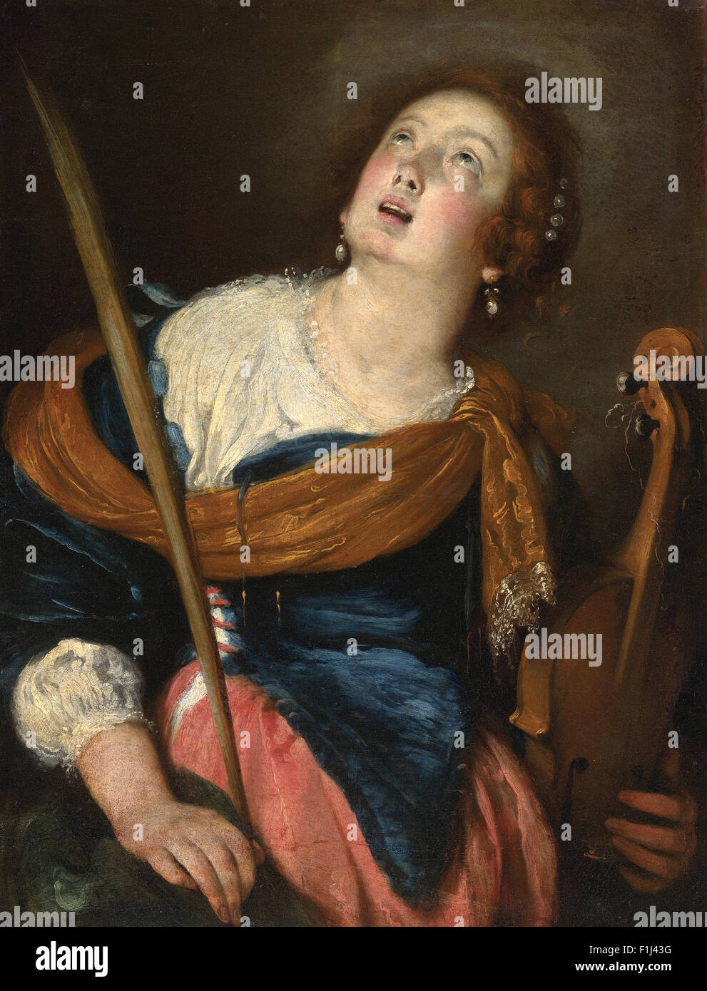 Bernardo Strozzi - Saint Cecilia Stockfotografie - Alamy
