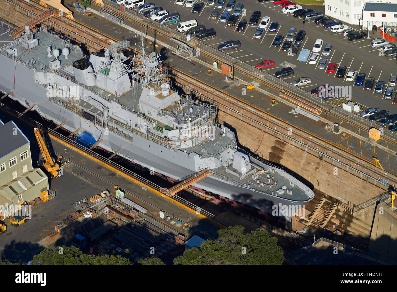 NZ Marine Fregatte Te Mana in historischen Calliope Trockendock (erbaut ...