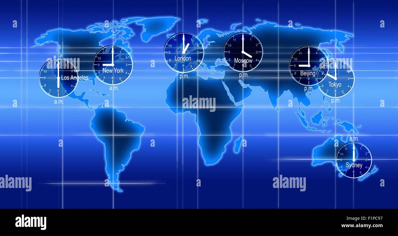 Zeitzonen karte -Fotos und -Bildmaterial in hoher Auflösung – Alamy