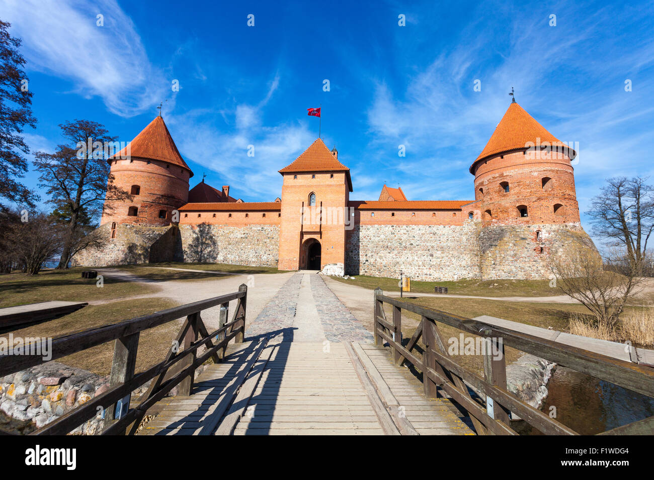 Insel Burg Trakai. Eines der beliebtesten touristischen Reiseziele in ...