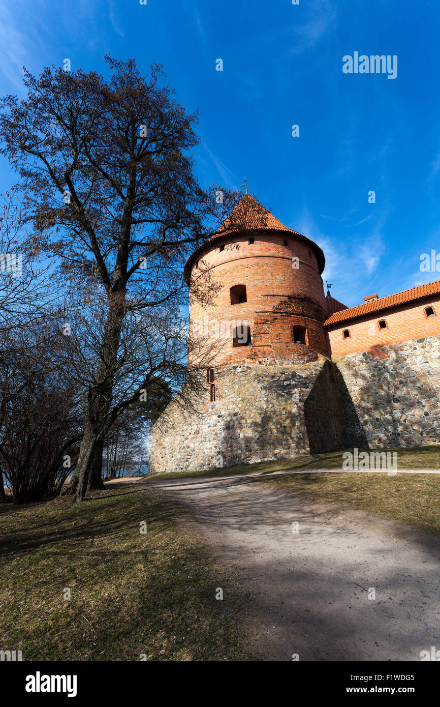 Insel Burg Trakai. Eines der beliebtesten touristischen Reiseziele in ...