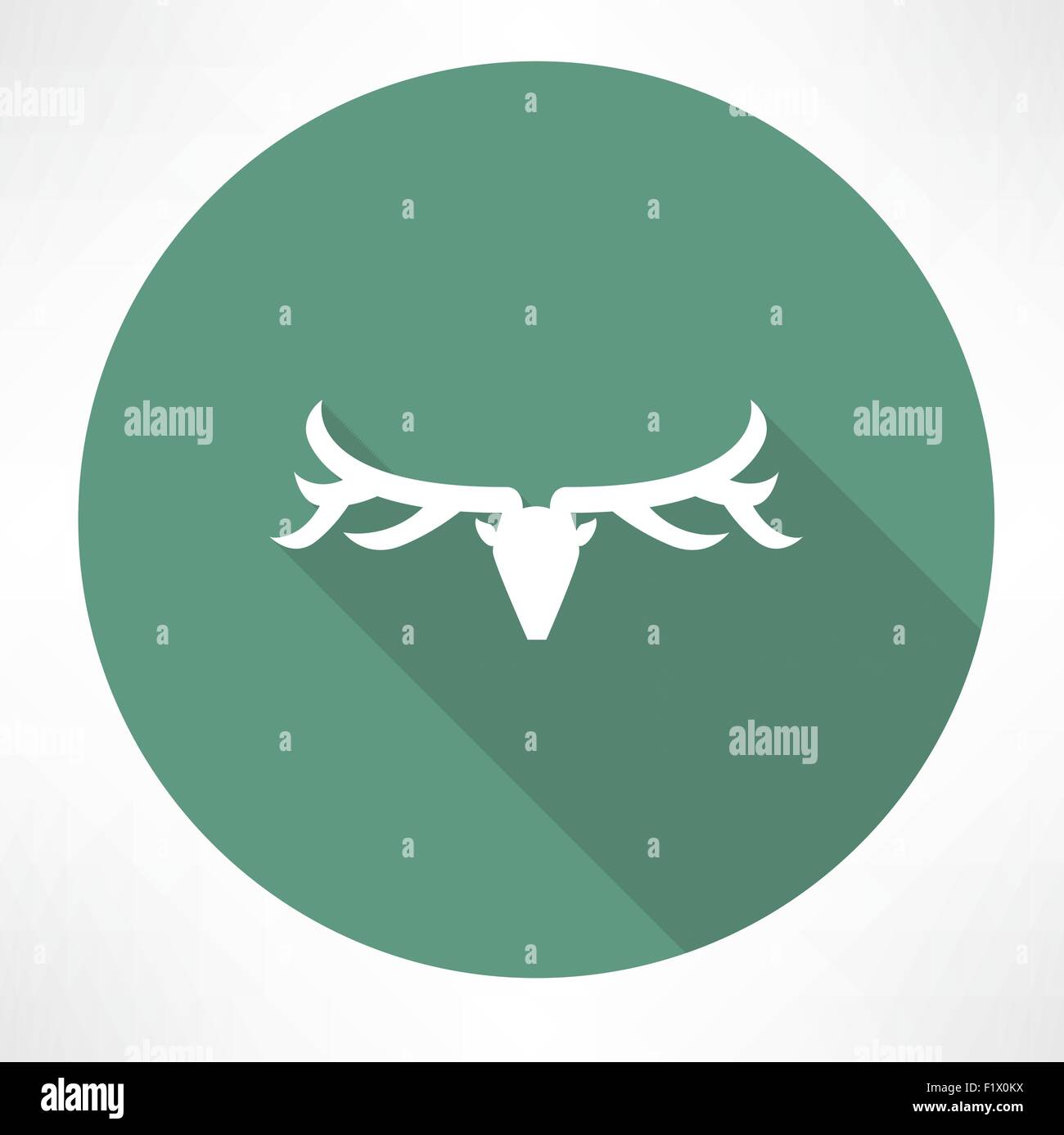 Hirsch-Kopf-Symbol. Flache Jugendstil-Vektor-illustration Stock ...