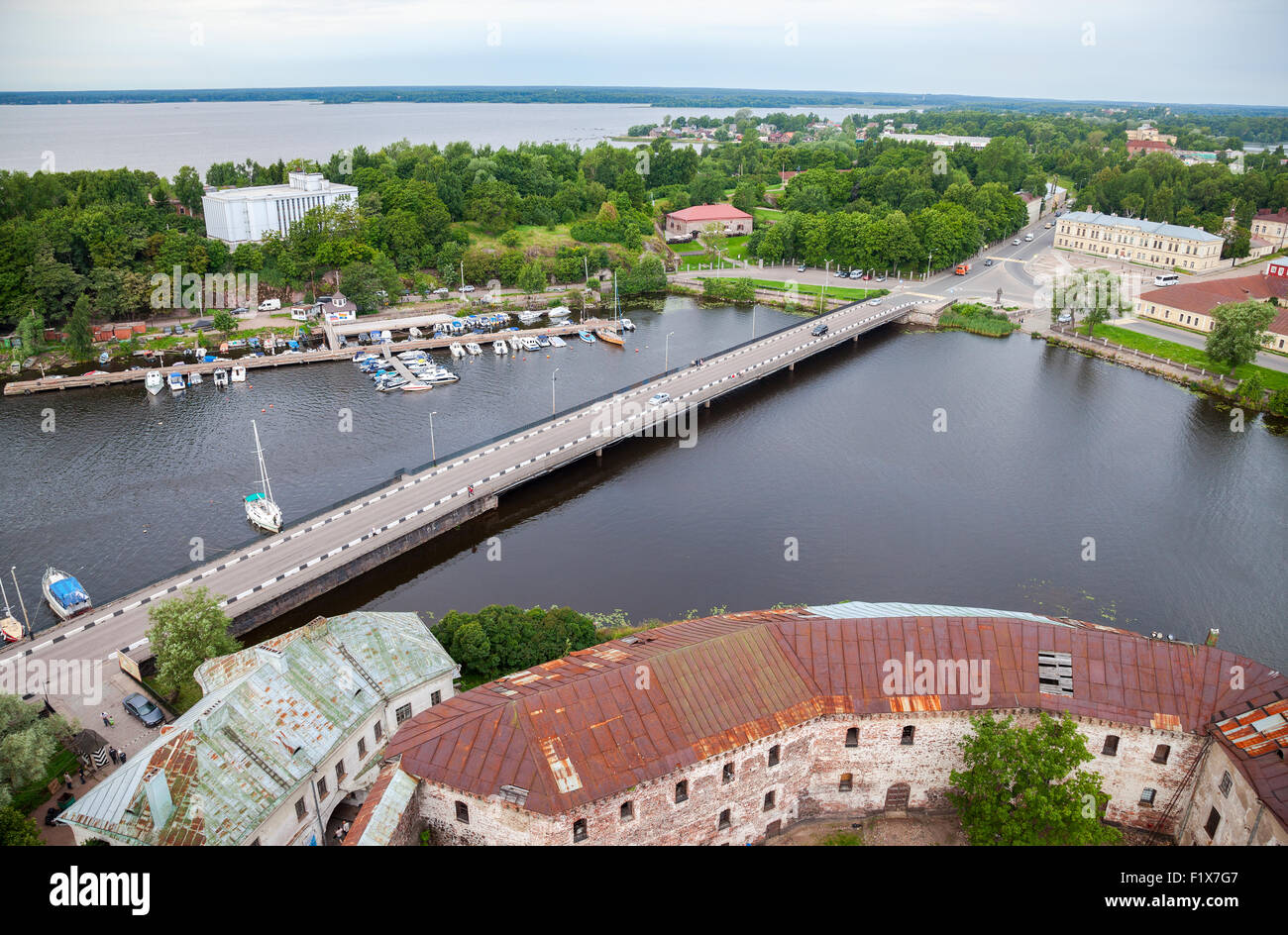 Draufsicht auf die Altstadt von der Aussichtsplattform des Schlosses ...