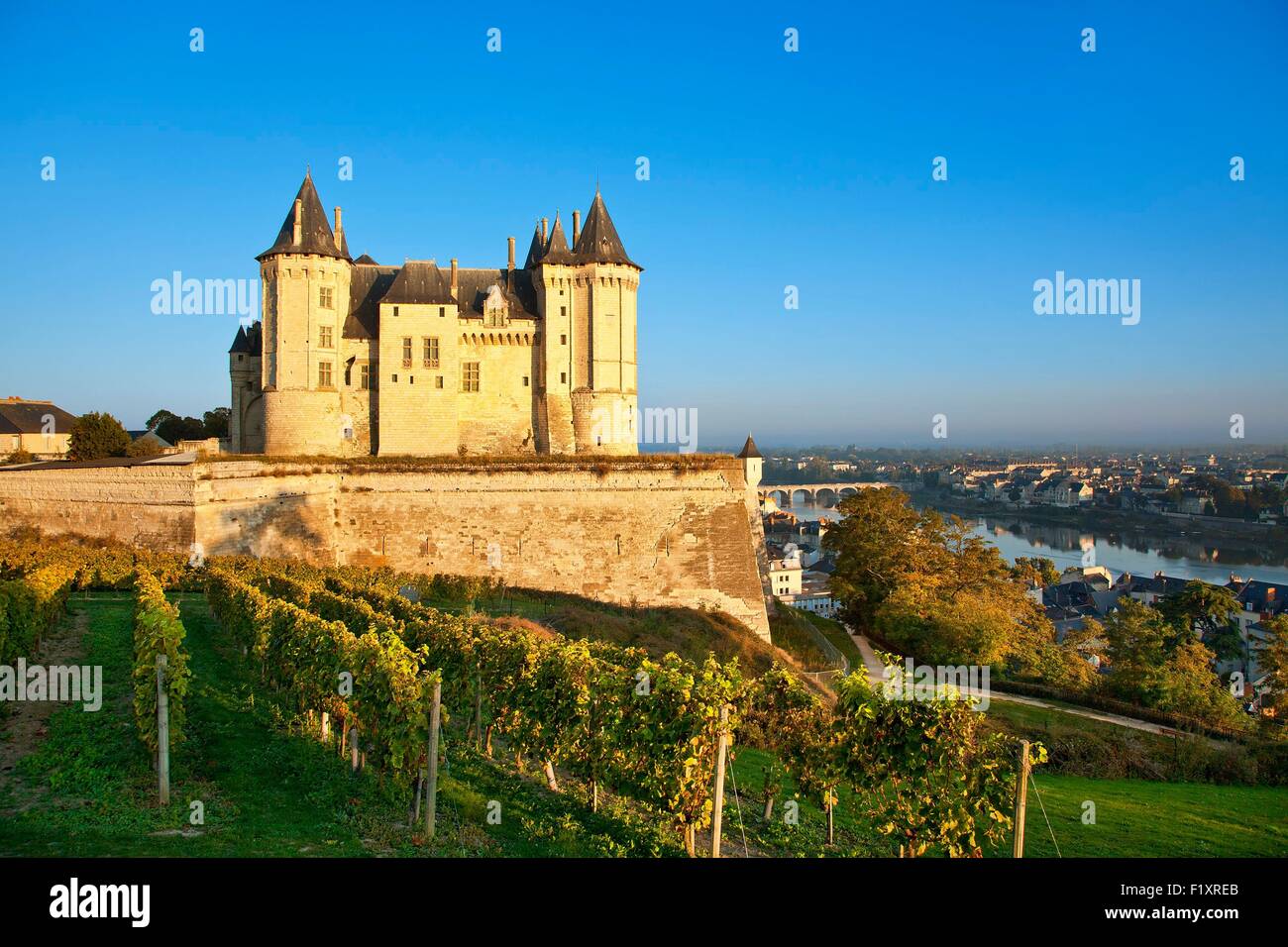 Frankreich, Maine et Loire, Loire-Tal aufgeführt als Weltkulturerbe der UNESCO, Saumur, Schloss ...