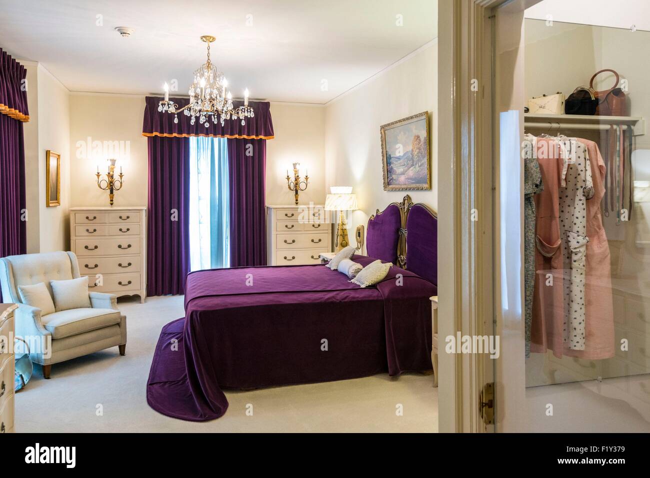 Graceland, Elvis Presleys Haus, Memphis, Tennessee, USA Zimmer der ...
