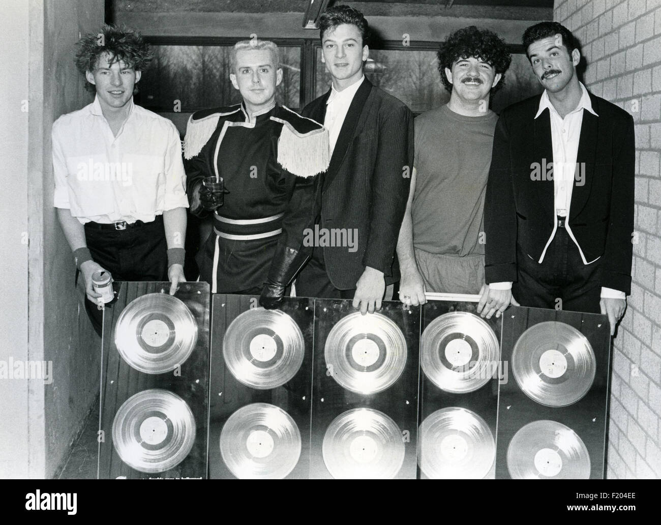 FRANKIE GOES TO HOLLYWOOD UK-pop-Gruppe über 1986 mit einigen ihrer ...