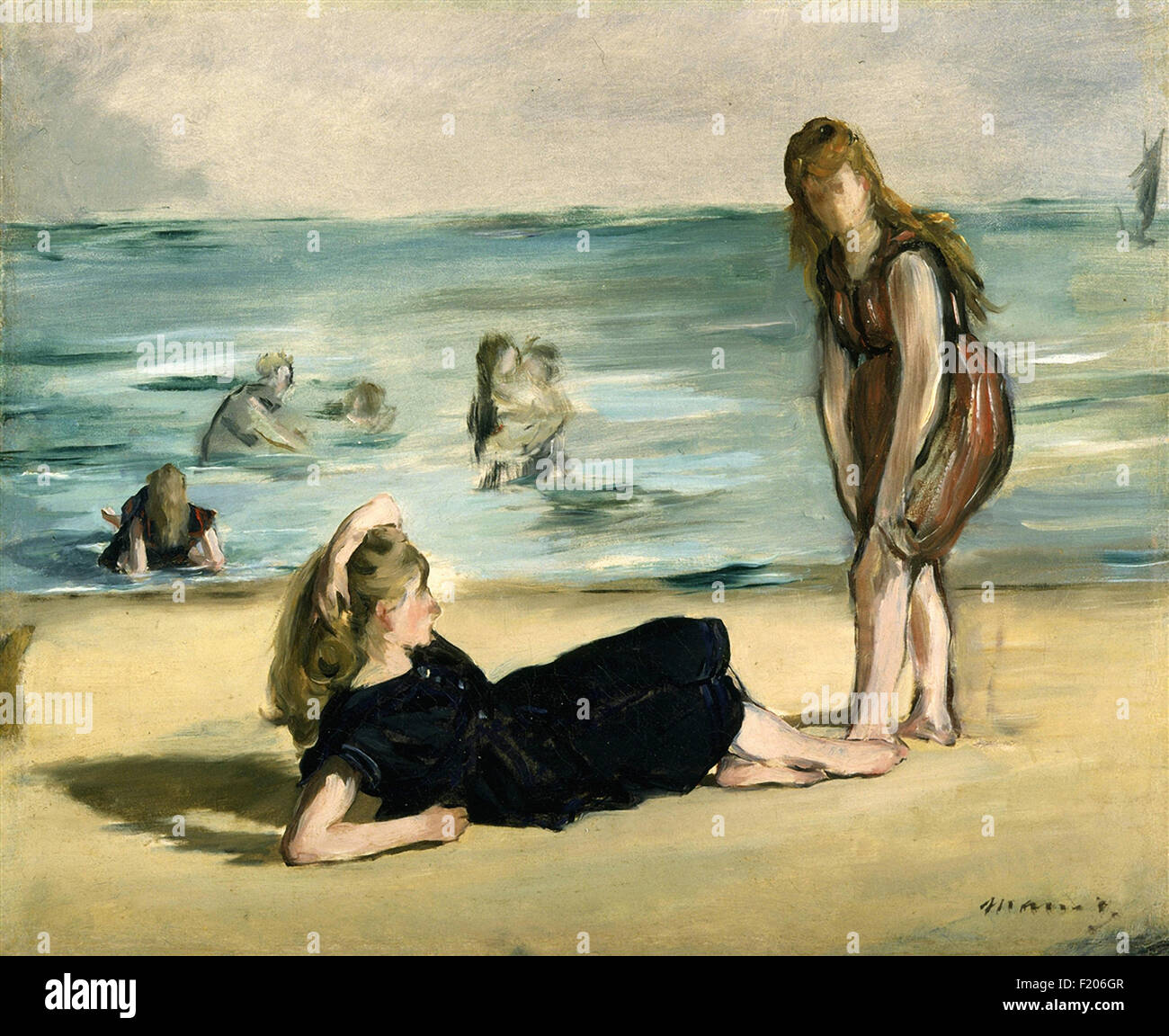 Edouard Manet - am Strand Stockfotografie - Alamy