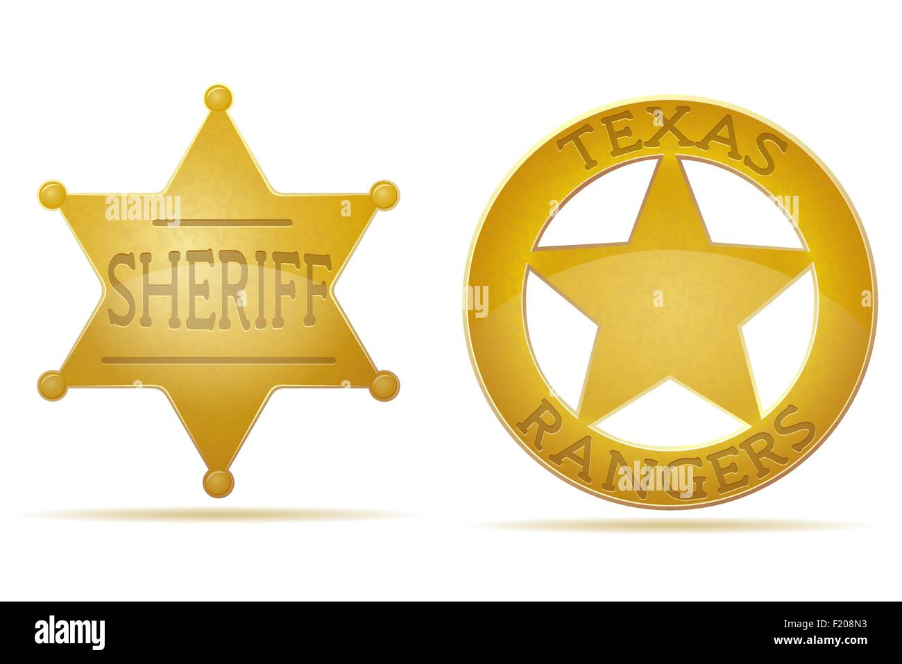 Texas ranger badge Stock-Vektorgrafiken kaufen - Alamy