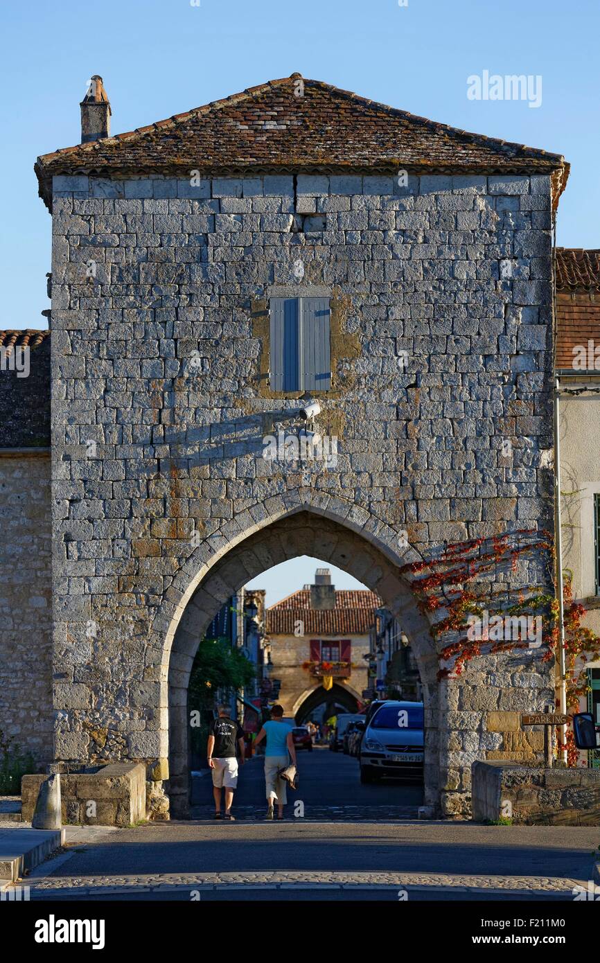 Frankreich, Dordogne, Monpazier, mit der Bezeichnung Les Plus Beaux ...