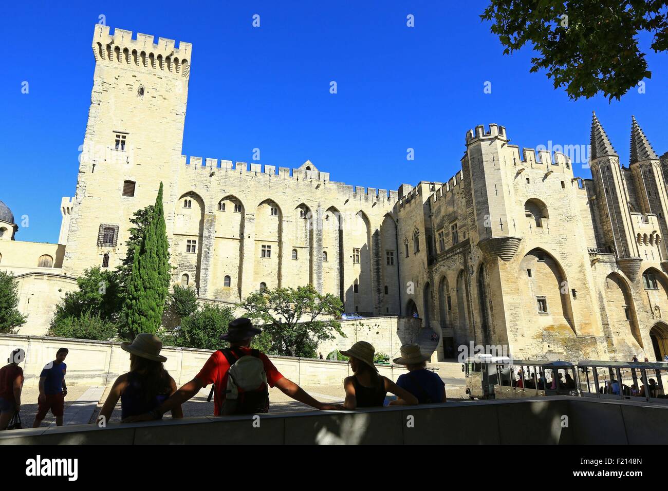 Frankreich, Vaucluse, Avignon, Palais des Papes (XIV) als ...