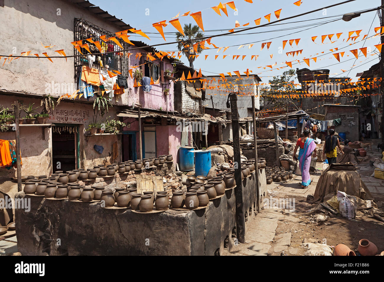 Dharavi Slum Mumbai Maharashtra India Stockfotos und -bilder Kaufen - Alamy