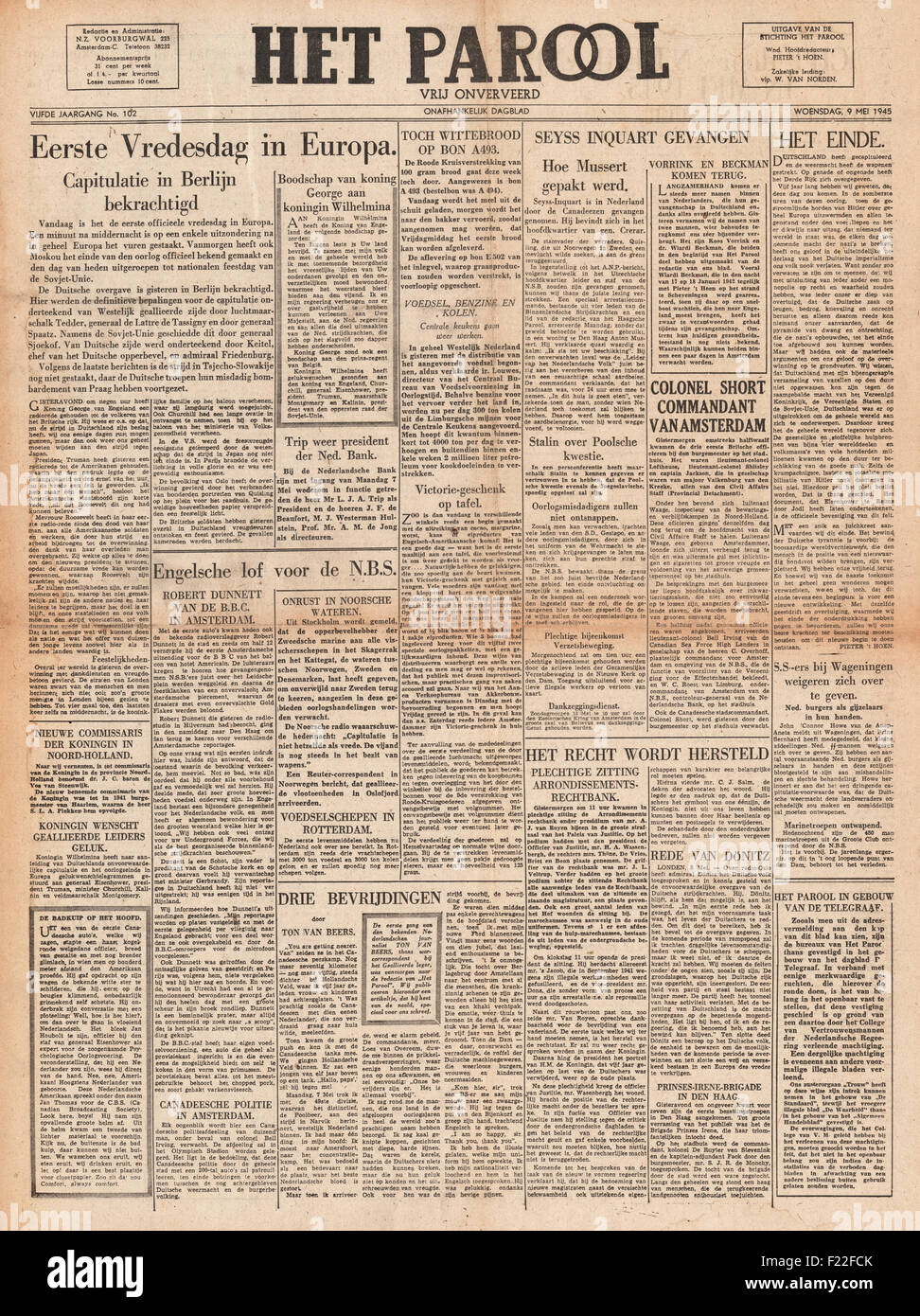 Het parool -Fotos und -Bildmaterial in hoher Auflösung – Alamy