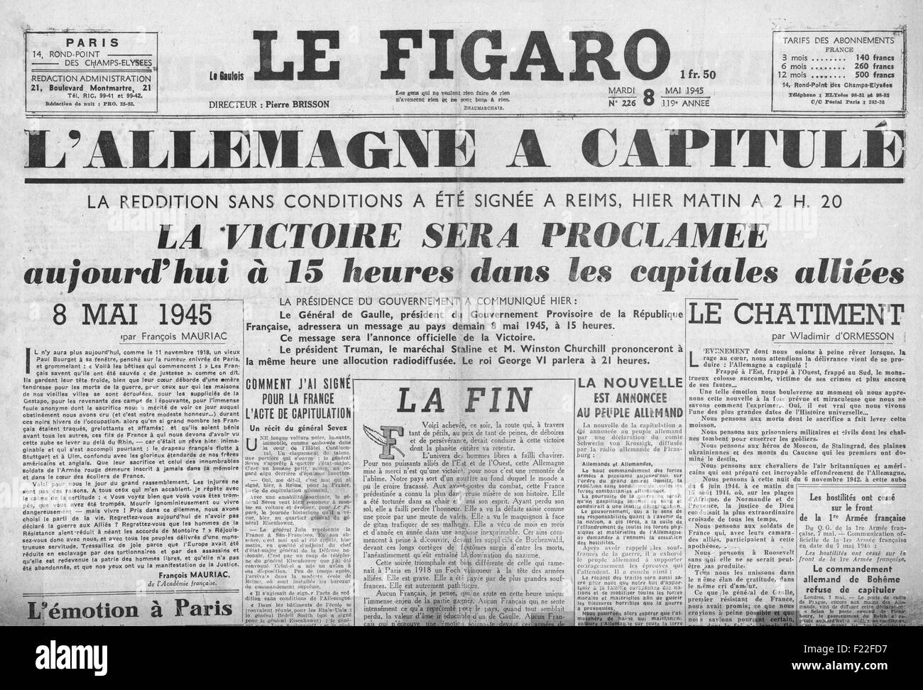 Ve day france -Fotos und -Bildmaterial in hoher Auflösung – Alamy