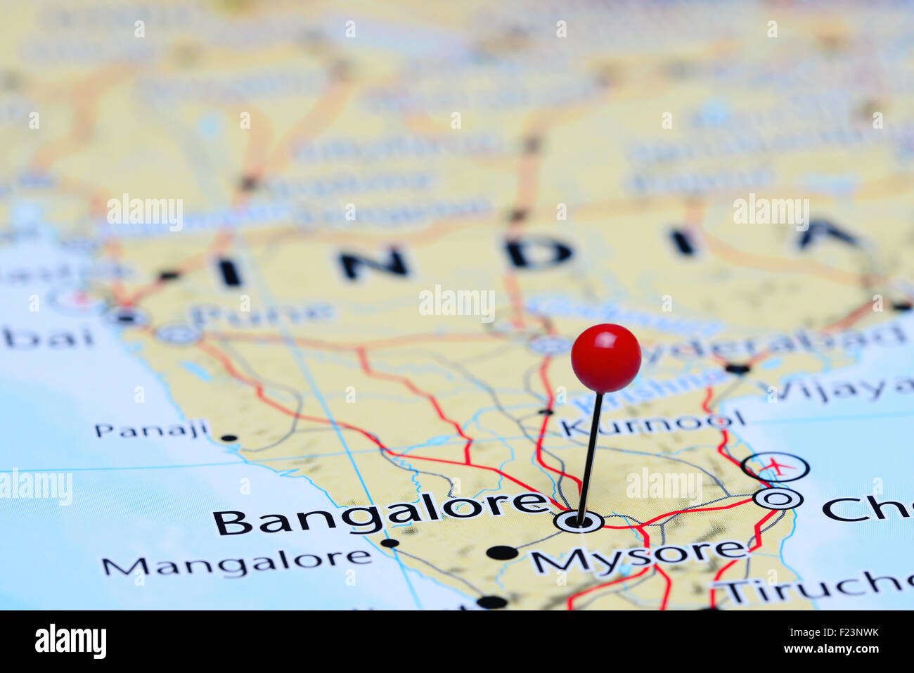 Bangalore india city map -Fotos und -Bildmaterial in hoher Auflösung – Alamy
