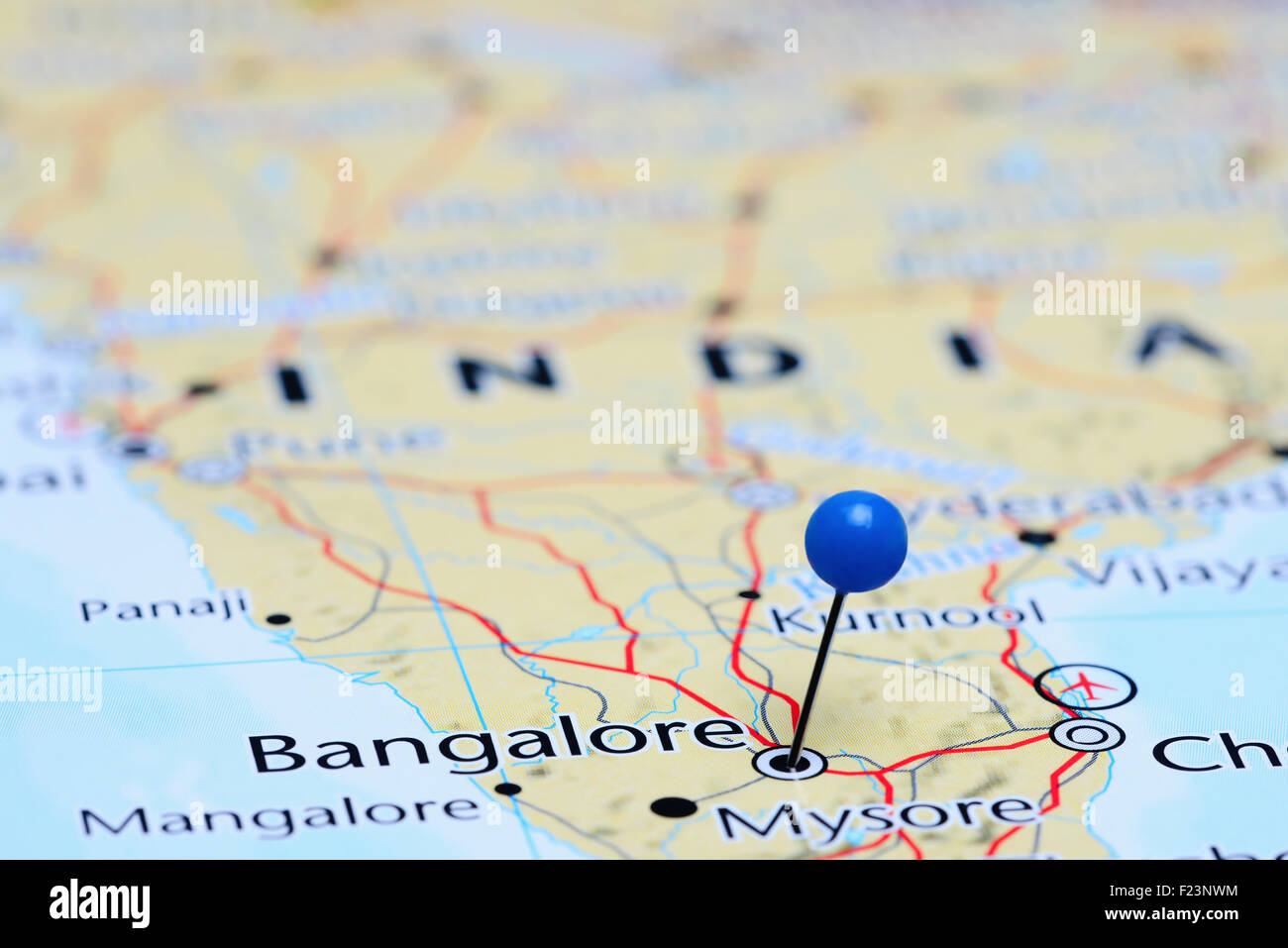 Bangalore india city map -Fotos und -Bildmaterial in hoher Auflösung – Alamy
