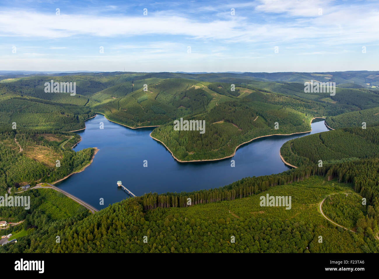 Obernau Talsperre, Obernau Reservoir, Netphen, Siegerland, NRW ...