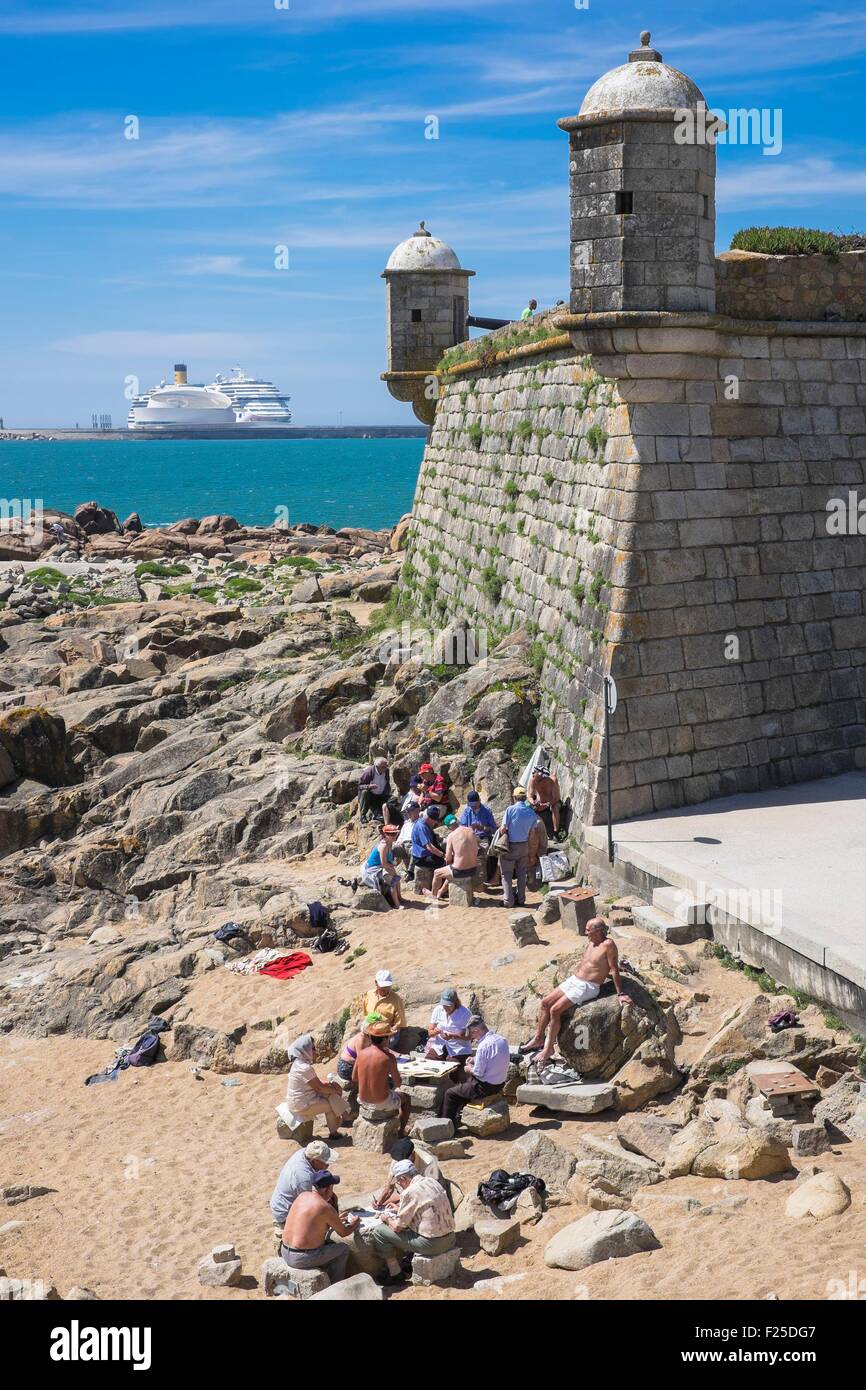 Portugal, Nordregion, Porto, Castelo do Queijo oder Saint Francis ...