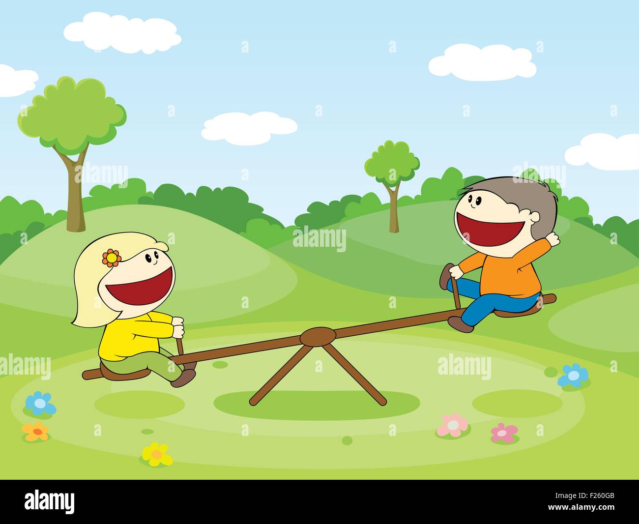 Seesaw seesaw Stock-Vektorgrafiken kaufen - Alamy