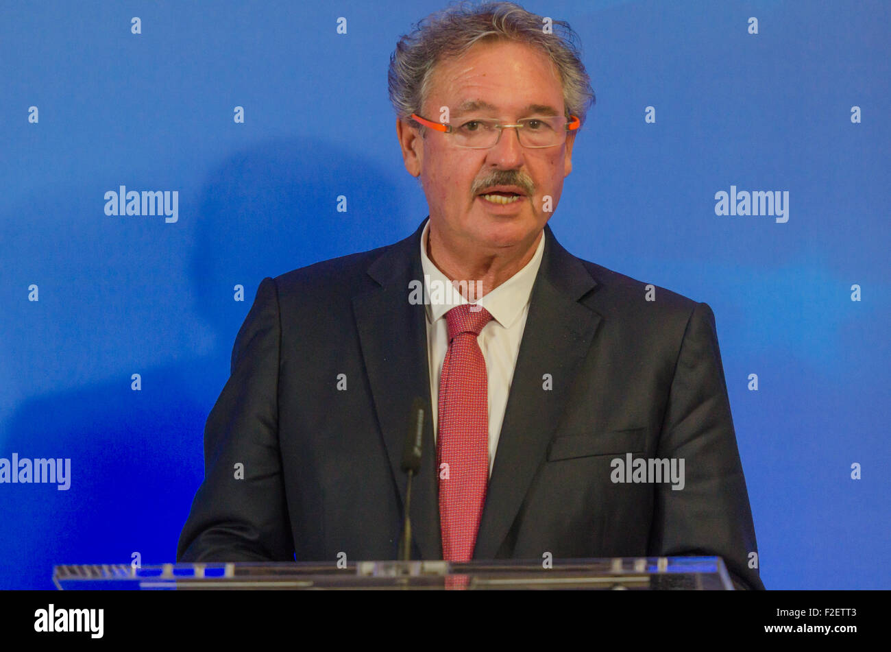 Brüssel, Belgien. 14. Sep, 2015. Vorbemerkungen von Jean Asselborn ...