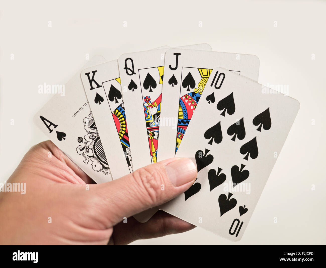 Poker hand royal flush karten -Fotos und -Bildmaterial in hoher ...