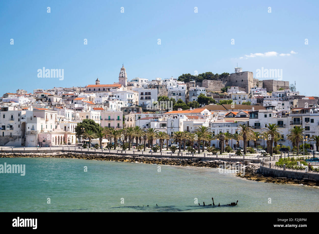 Küsten Stadt Vieste in Apulien Italien Stockfotografie - Alamy