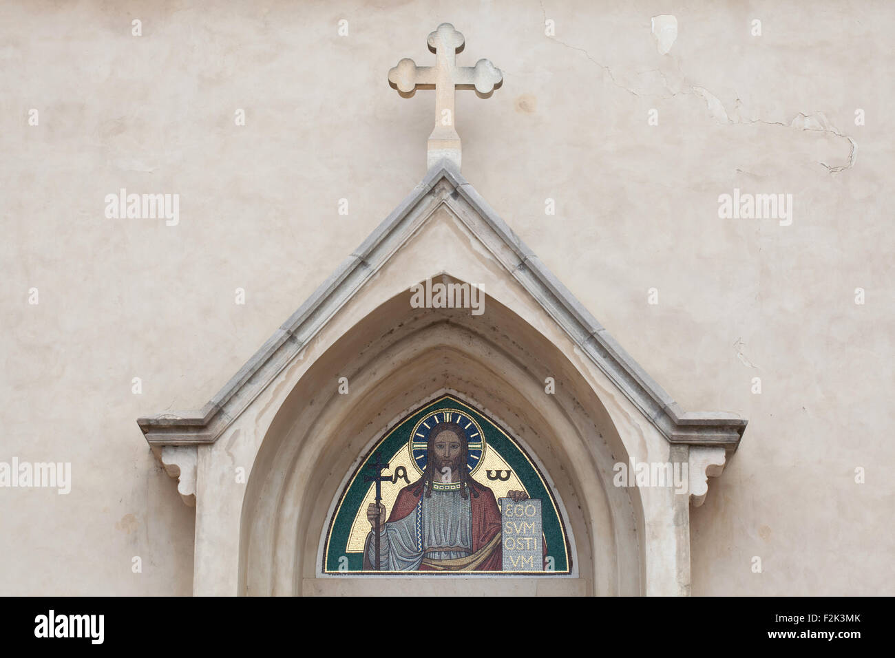 Jesus Christus. Mosaik von der Beuroner Kunstschule aus den 1910er ...