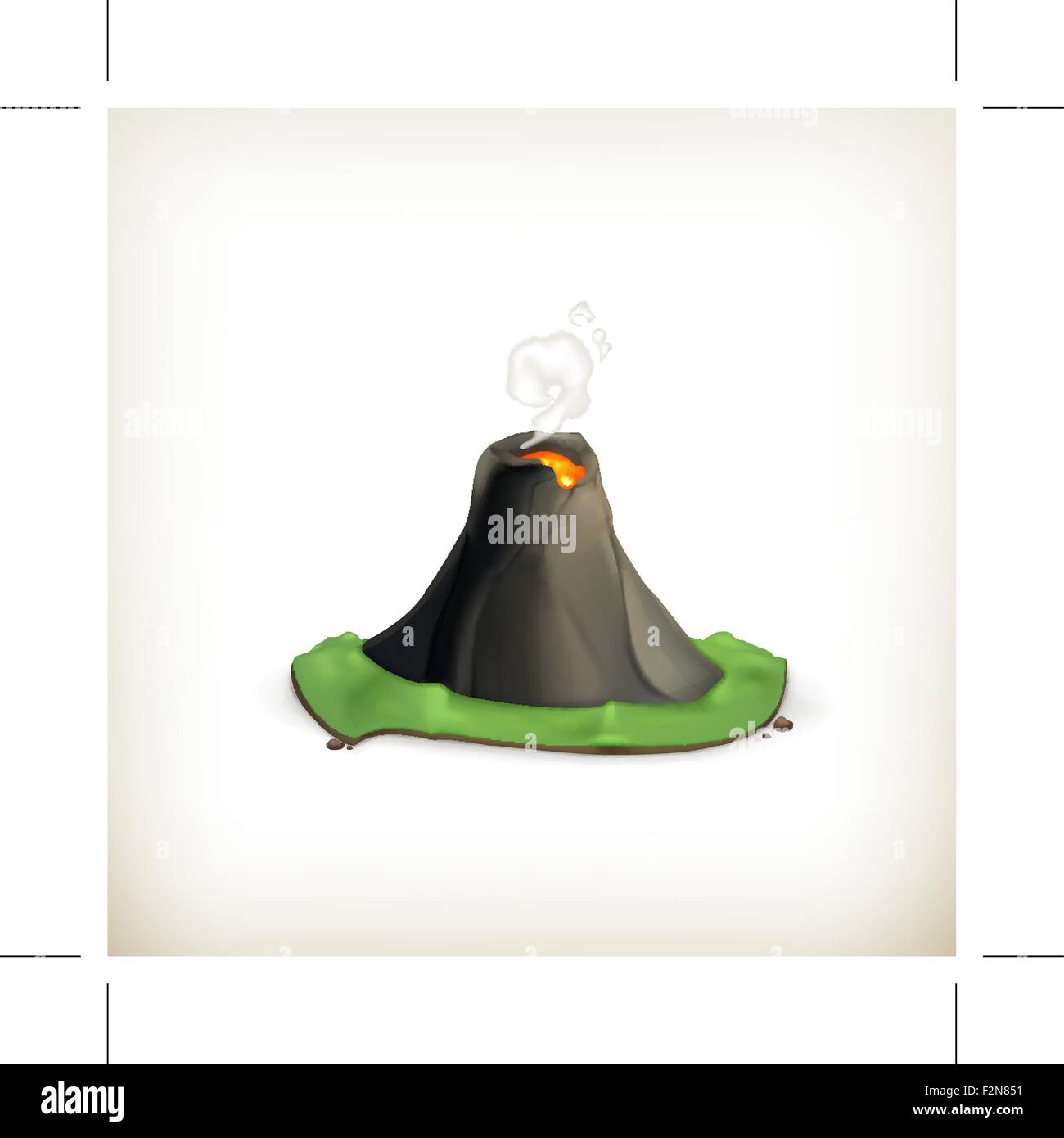 Vulkan, Vektor icon Stock-Vektorgrafik - Alamy