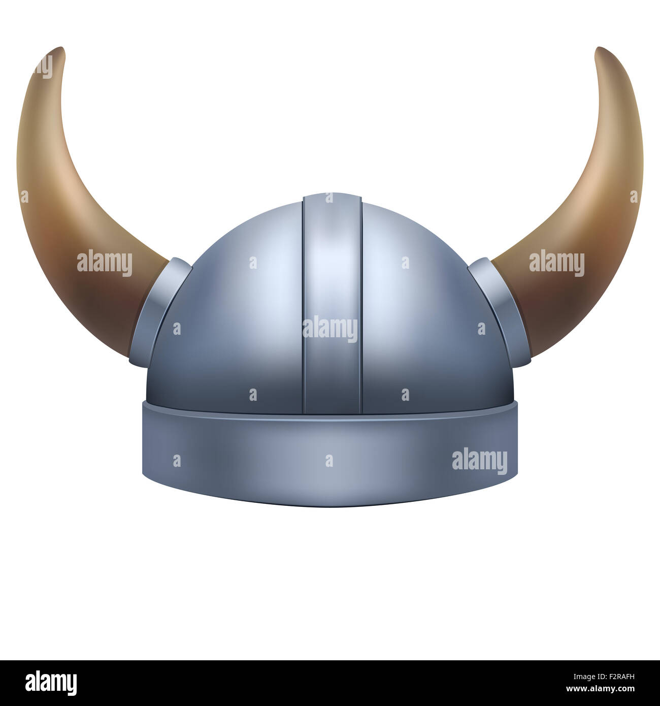 Wikinger-Helm mit Hörnern, isoliert Stockfotografie - Alamy