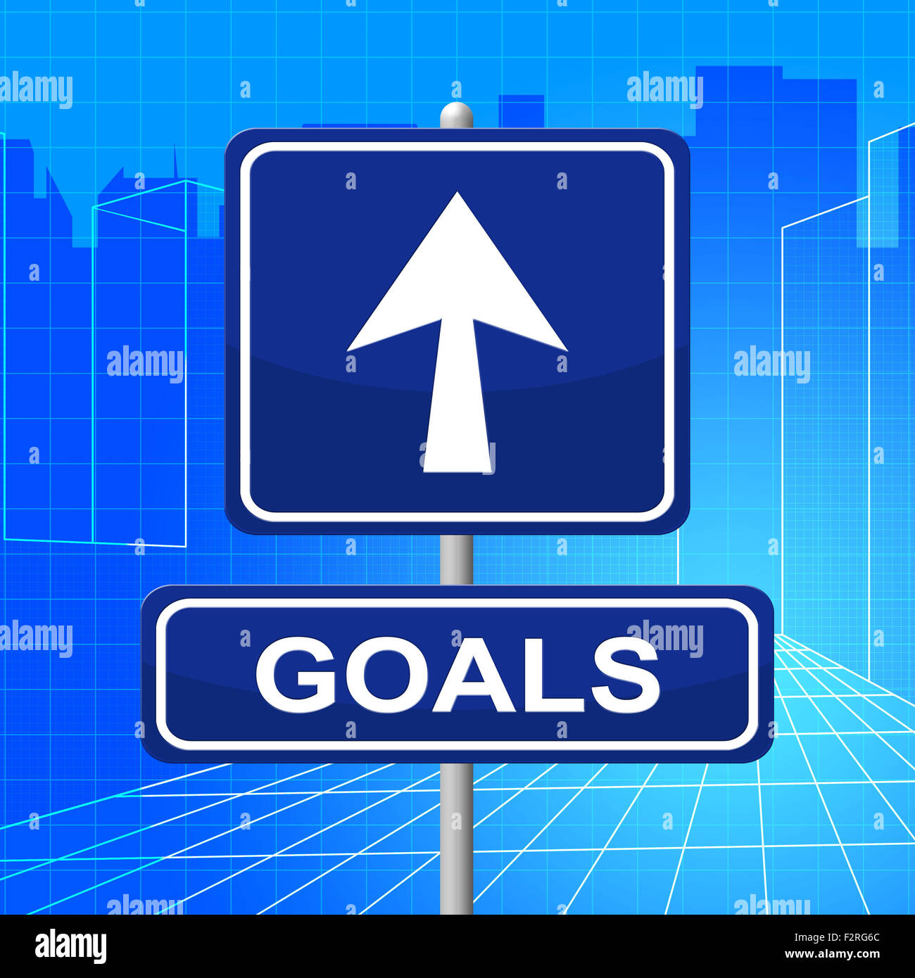 Ziele angibt, zeigt gezielt zu unterzeichnen und streben ...