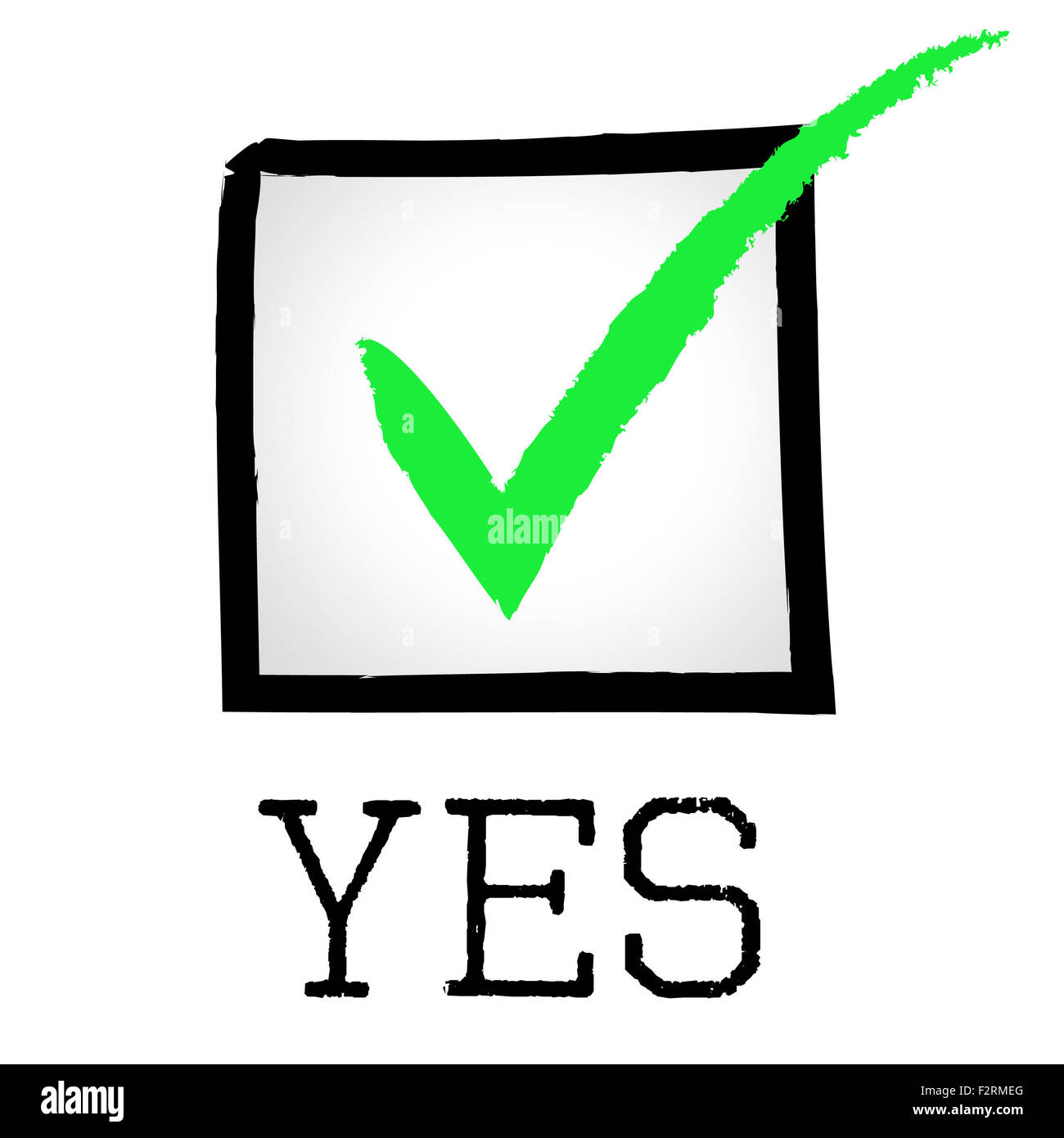 Ja kreuzen Sie zeigt alles in Ordnung und Allright an Stockfotografie ...