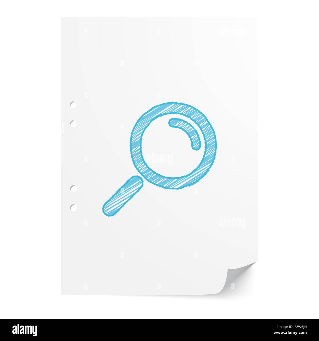 Weißes blatt mit lupe -Fotos und -Bildmaterial in hoher Auflösung – Alamy