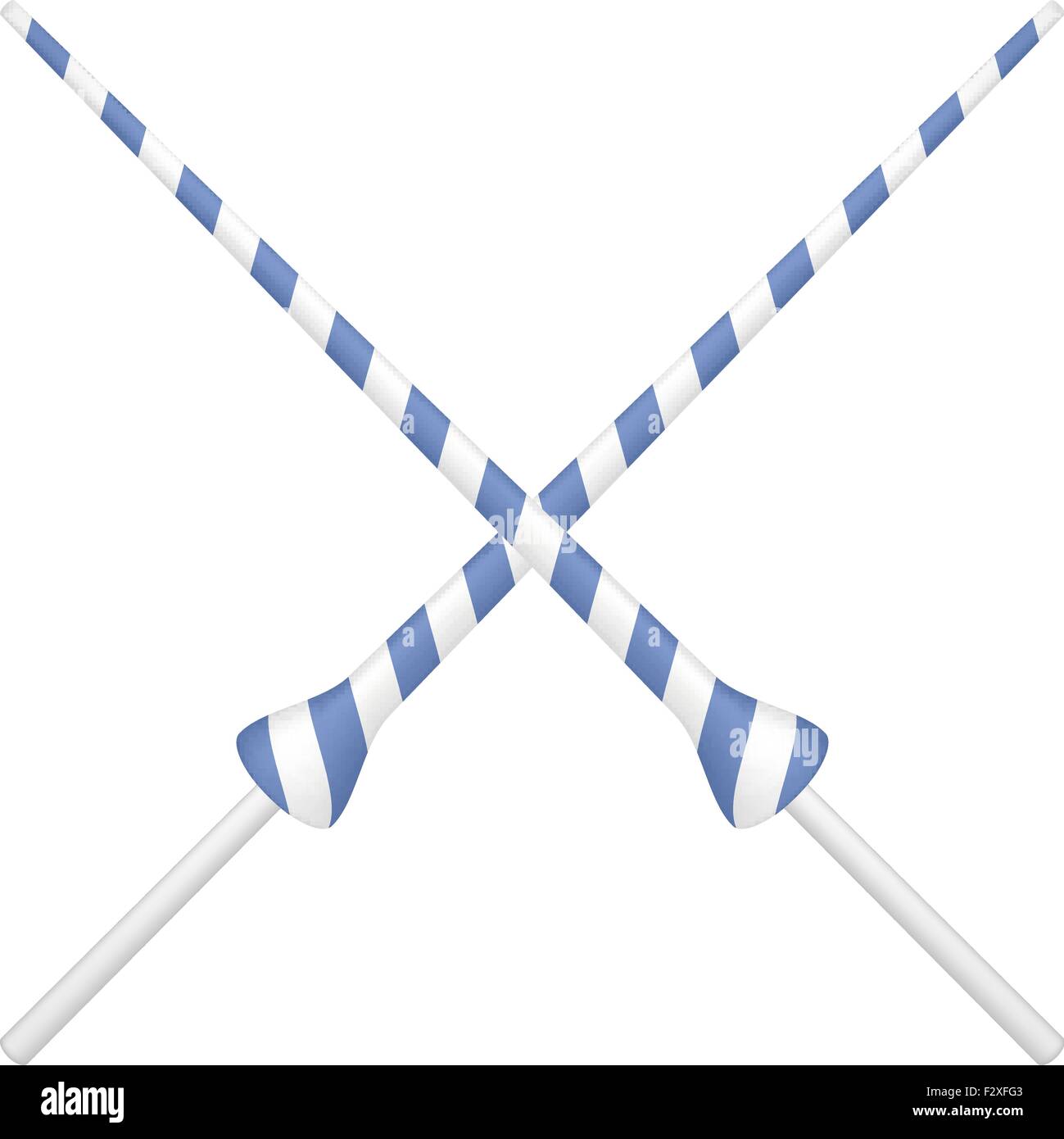 Zwei gekreuzte Lanzen im blau-weißen design Stock-Vektorgrafik - Alamy