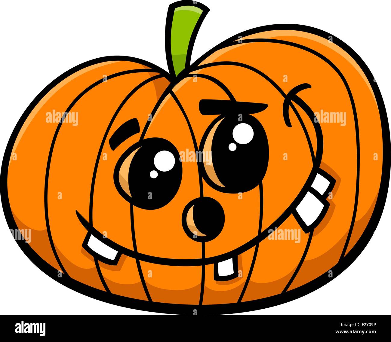 Cartoon-Illustration der lustige Jack Laterne Halloweenkürbis ClipArt Stock-Vektorgrafik - Alamy