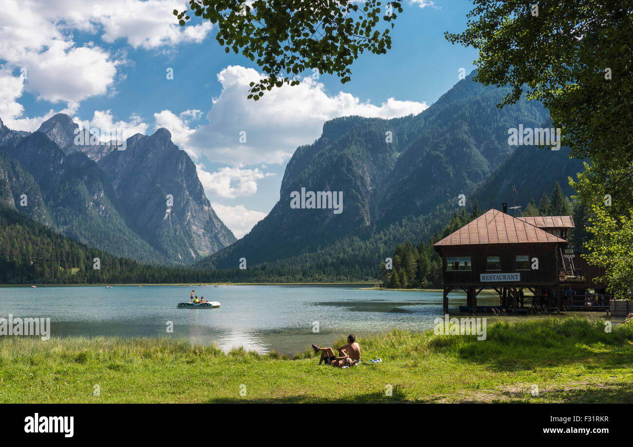 Toblach Lake Stockfotos und -bilder Kaufen - Alamy