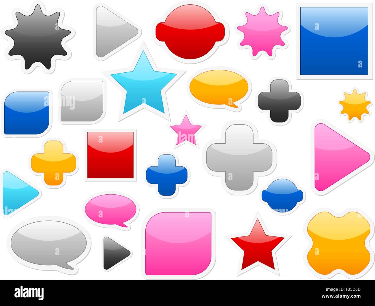 Verschiedene Formen und Farbe leer-Symbol. Vektor-Illustration Stock ...
