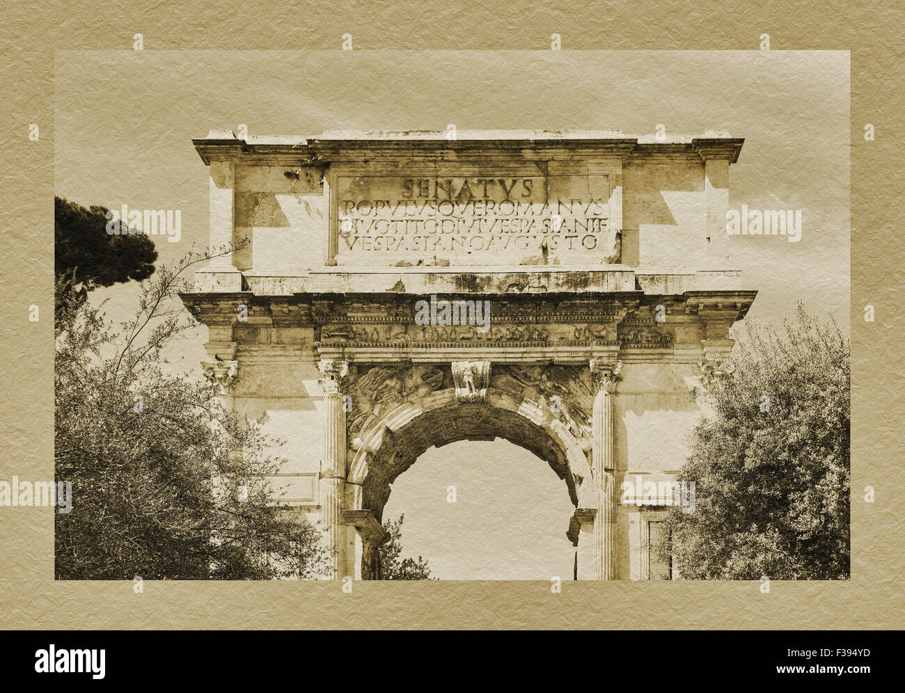 Titus-Bogen Arco di Tito ist ein Triumphbogen auf dem Forum Romanum in ...