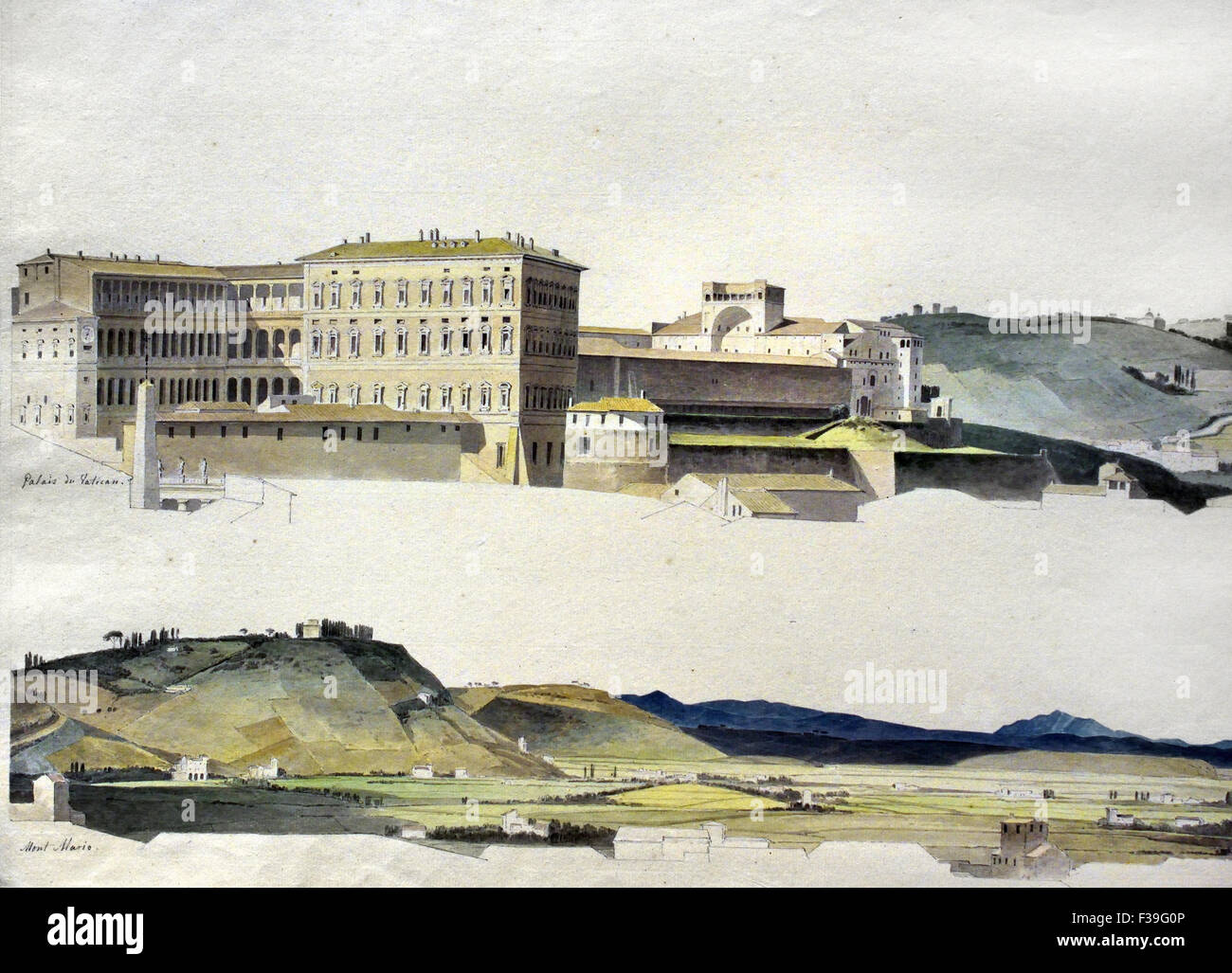 View Vatican Paläste und von Monte Mario in Rom 1809 Roman (Italien ...