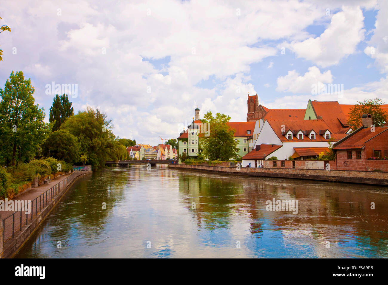 Old town of landshut at isar river -Fotos und -Bildmaterial in hoher ...
