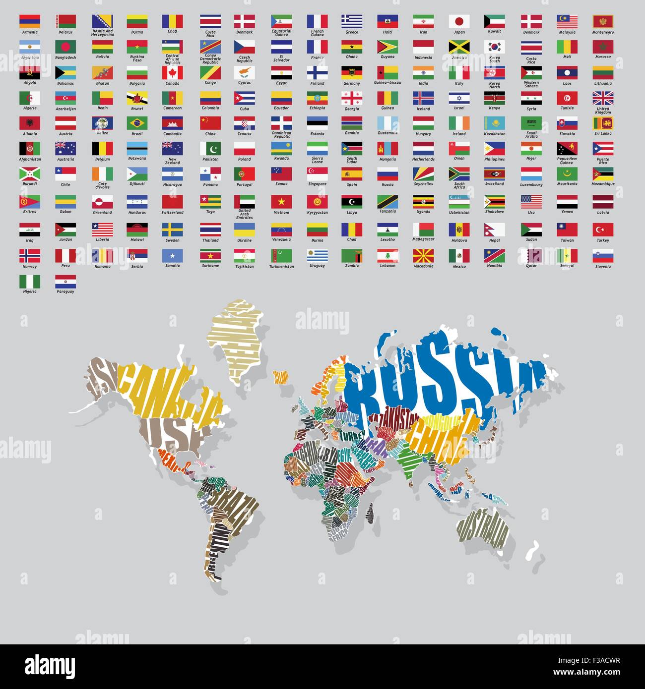 Alle Flaggen der Welt Stock-Vektorgrafik - Alamy