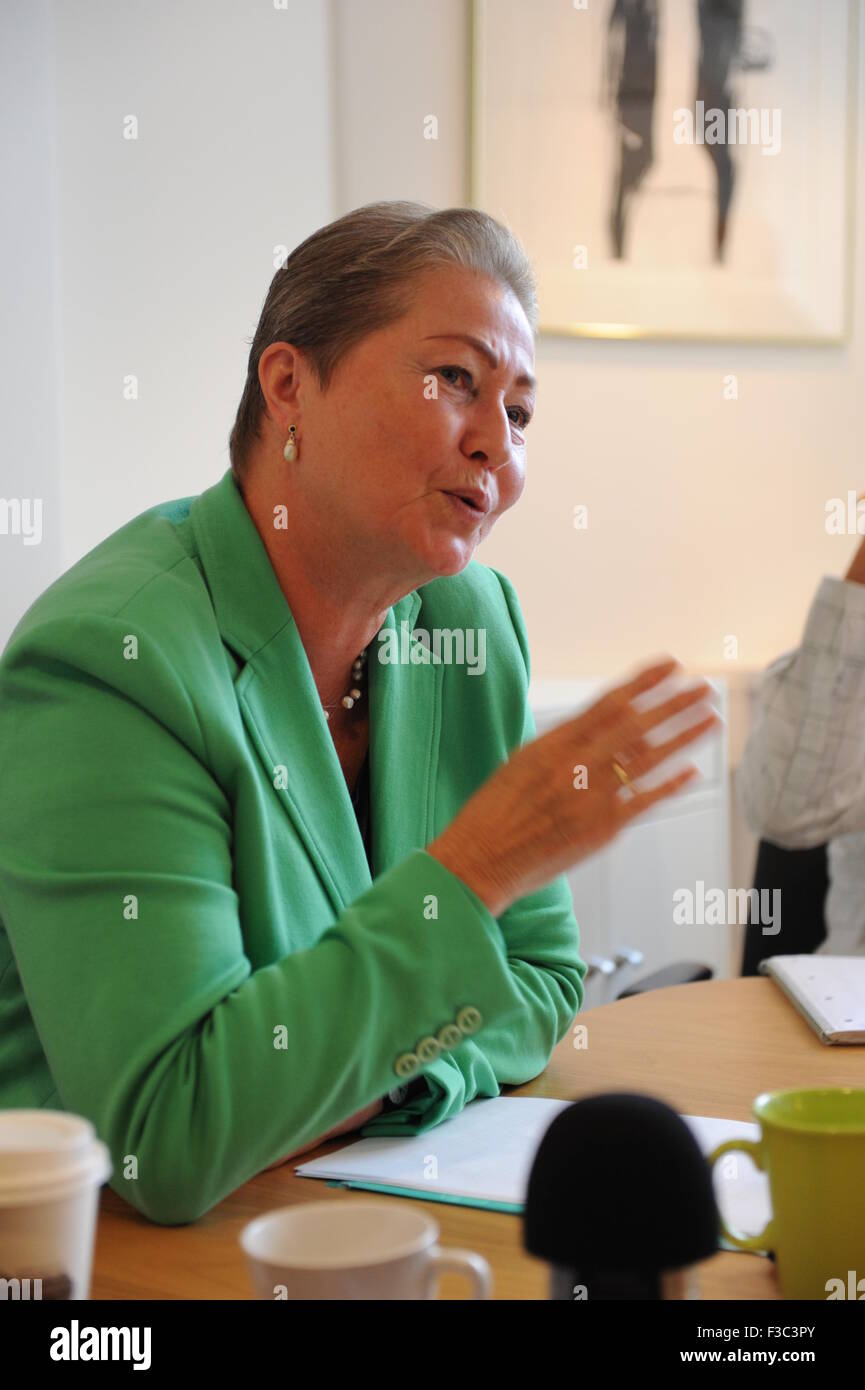 Norwegen, Oslo. 1. Oktober 2015. Kaci Kullmann Five, der neue Leiter ...