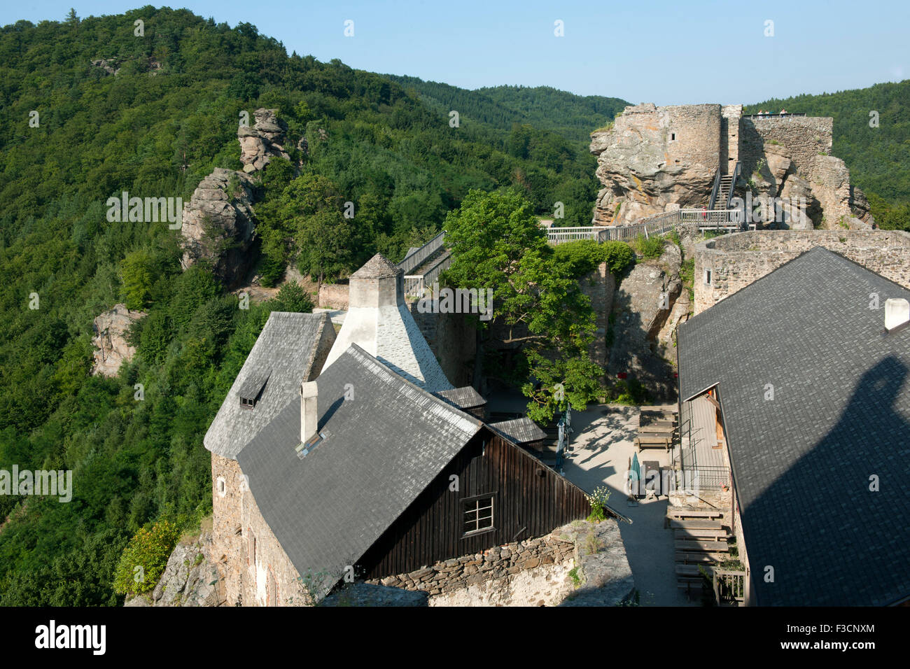 Österreich, Niederösterreich, Wachau, Aggsbach Burgruine Aggstein ...